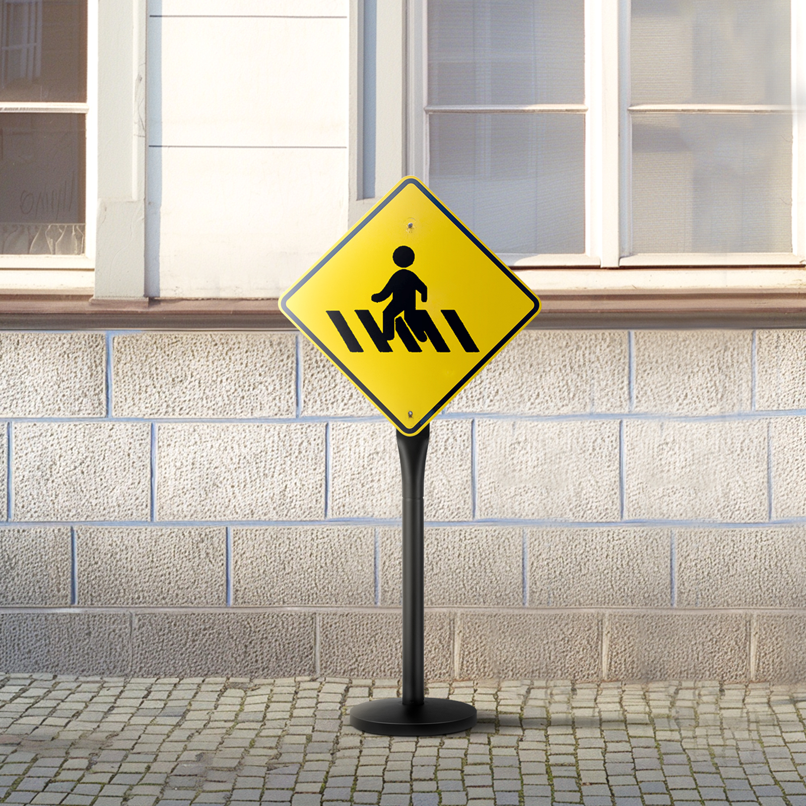 VEVOR Cast Iron Sign Post 4 ft Portable U-Channel Sign Stand with ...