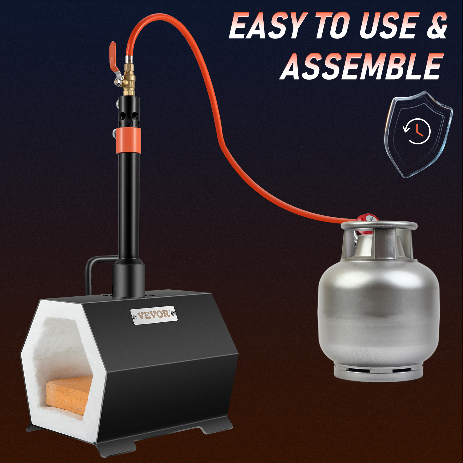 VEVOR Forge au propane portable, bruleur unique et fabrication de ...