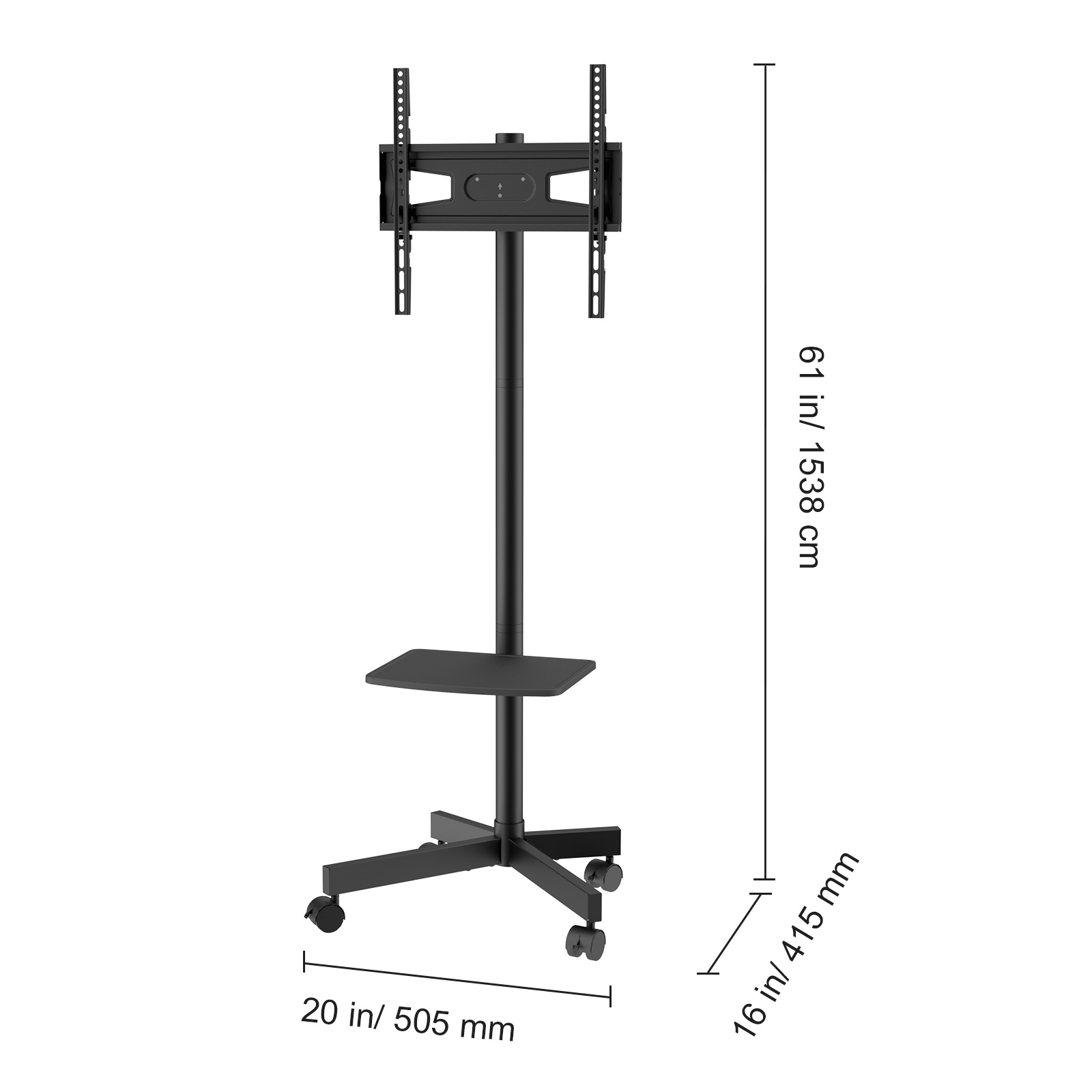 Meubles TV Vevor Support TV Hauteur Réglable à 3 Niveaux 143-154cm ...
