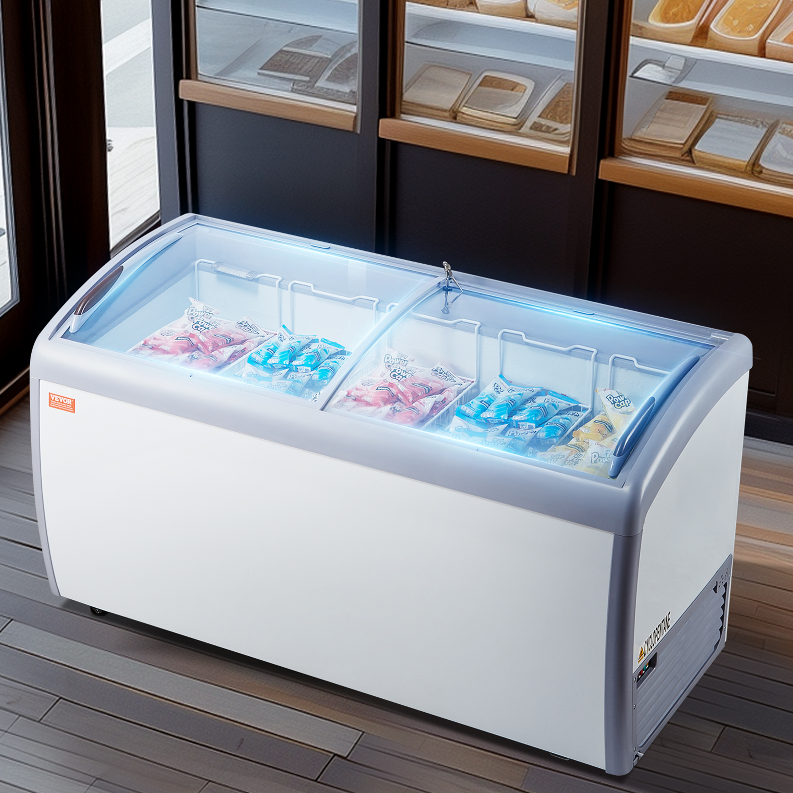 Ice Cream Display Case 5.4/5.6/9.3/12.8/13.1/16.3/20 Cu.ft Freezer ...