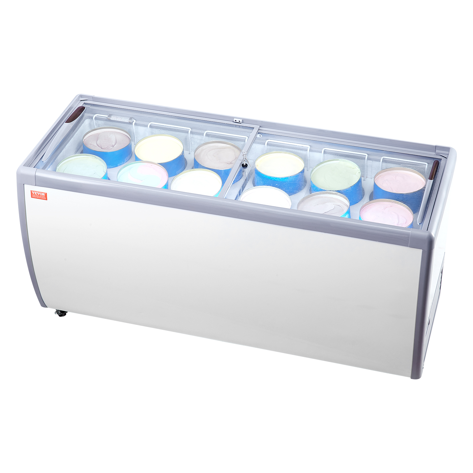 Ice Cream Display Case 5.4/5.6/9.3/12.8/13.1/16.3/20 Cu.ft Freezer ...