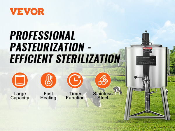 VEVOR Commercial Pasteurization Machine 30L Pasteurizer til mælkesterilisering | VEVOR DAN