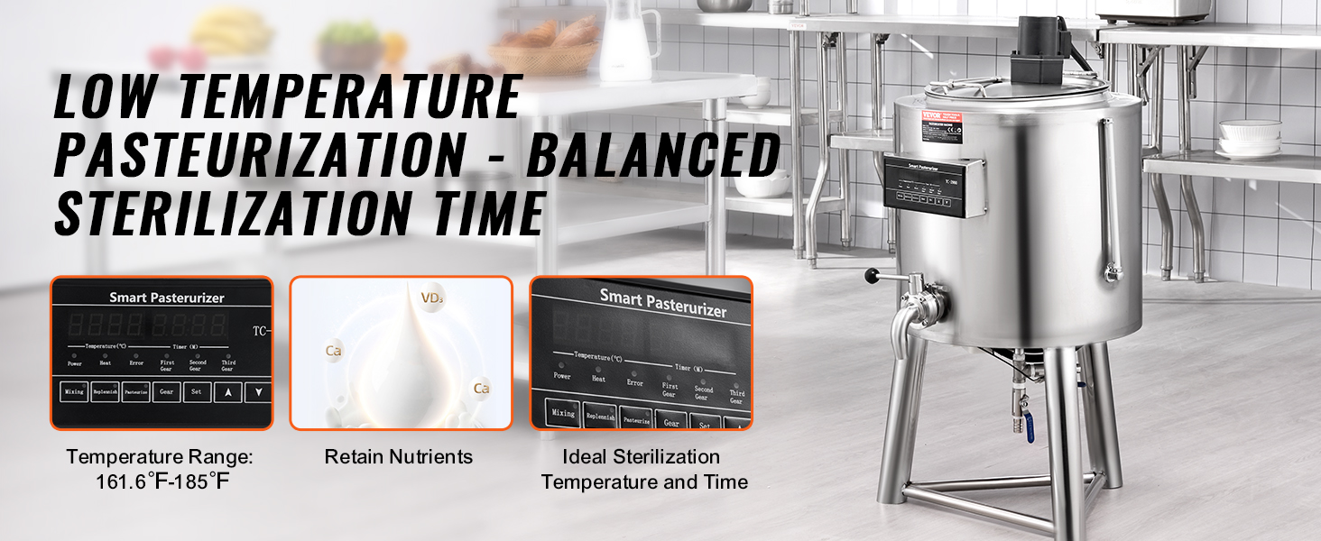 VEVOR Commercial Pasteurization Machine 30L Pasteurizer til mælkesterilisering | VEVOR DAN