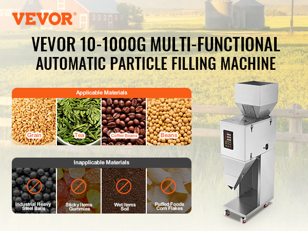 VEVOR VEVOR Particle Filling Machine, 10-1000g, Automatic Filler ...