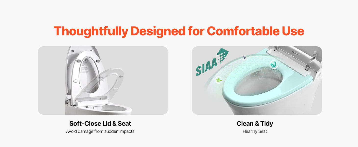 Elongated Smart Toilet Auto Freshening Toilet with Heated Toilet Seat ...