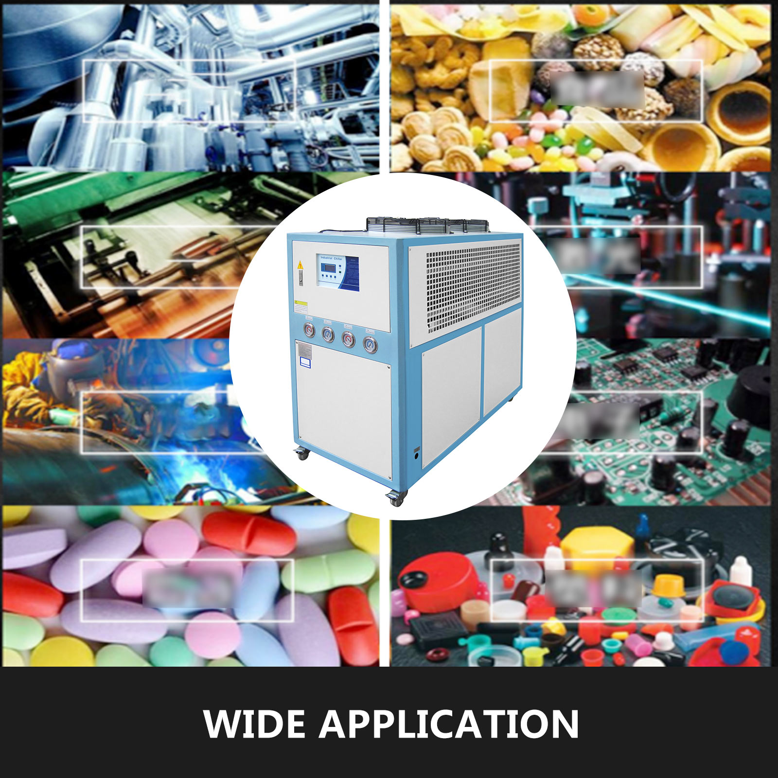 VEVOR 10 Tons Air-cooled Industrial Chiller 10HP Compressor Finned ...