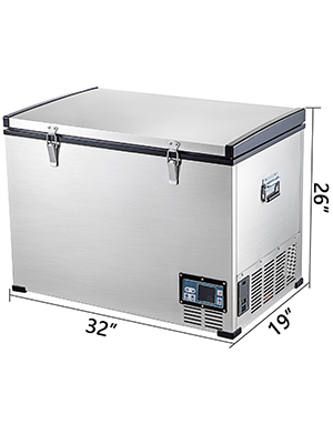 Vevor 4 Cu.ft. Chest Freezer Silver Deep Freezer Portable One Doors W ...