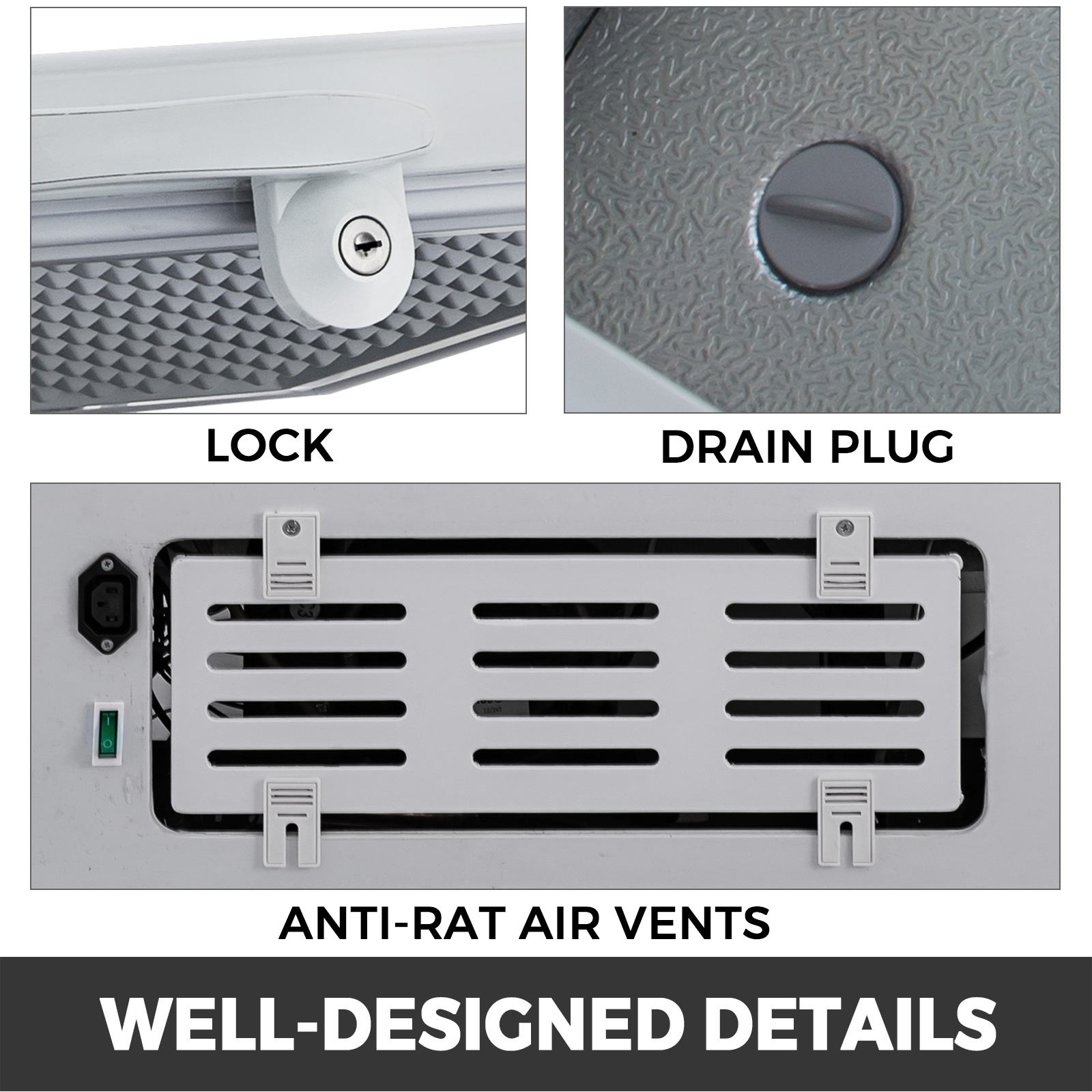 VEVOR Chest Freezer, 182 Quart Commercial RV Deep Freezer, 6.1 cu.ft ...