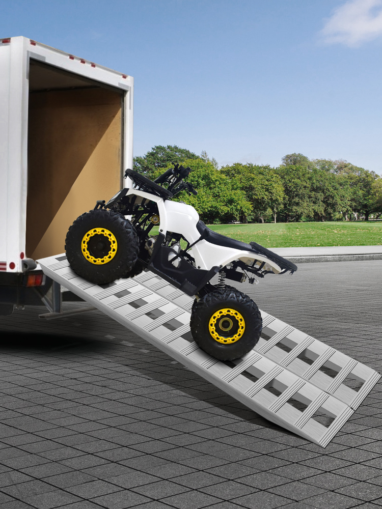 84" X 15" Aluminum 6000 Lbs Truck Car Auto Trailer Ramps Hook End, Foot ...