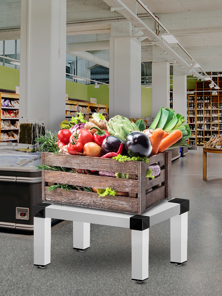 VEVOR Aluminum Dunnage Rack, 36'' x 20'' Commercial Floor Food Shelf, 8 ...