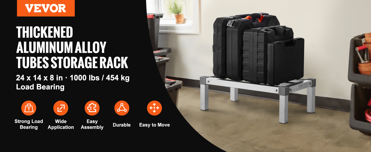 Newly Upgraded！VEVOR Aluminum Dunnage Rack Stationary Dunnage Rack 24 ...