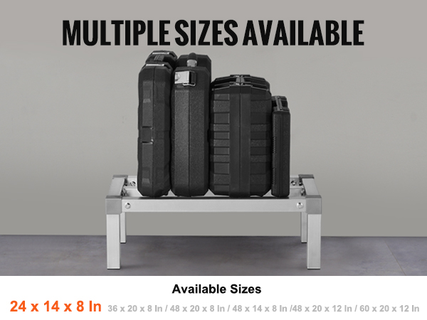 Newly Upgraded！VEVOR Aluminum Dunnage Rack Stationary Dunnage Rack 24 ...