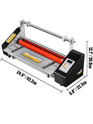 VEVOR 45cm Roll Laminator Speed Adjust Four Roller Hot Cold Laminating ...