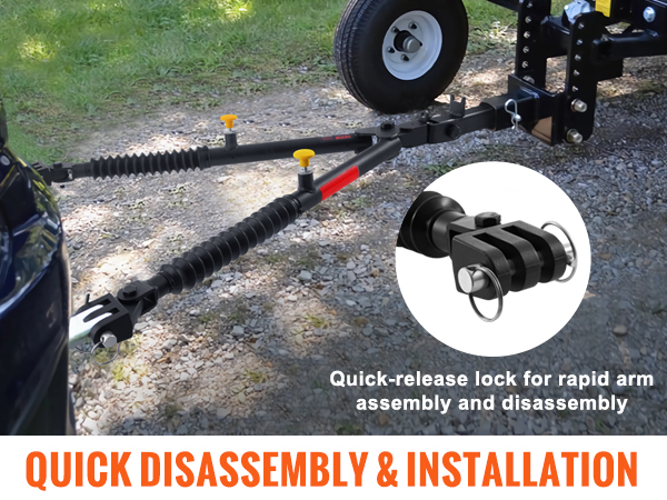 VEVOR Tow Bar, 10000 lbs Towing Capacity with Ropes, Powder-Coating ...