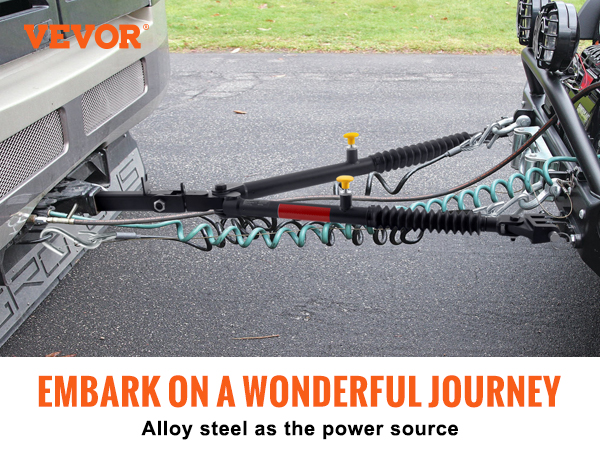 VEVOR Tow Bar, 7500 lbs Towing Capacity with Ropes, Powder-Coating ...