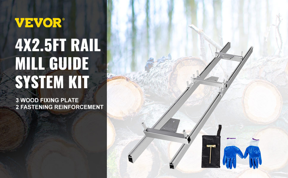 Chainsaw rail Mill Guide System 5ft 1.5m 2 Reinforce Trees Durable ...