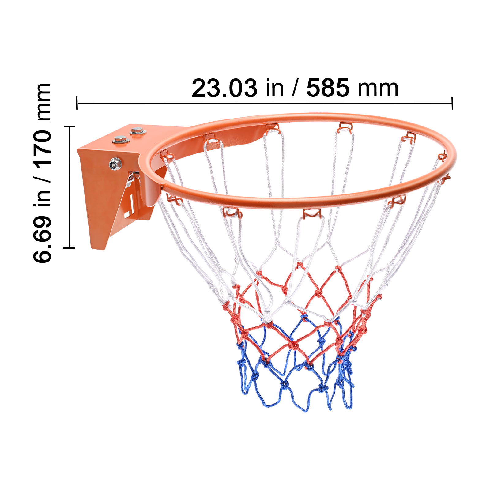 Mophorn Basketball Rim, Wall Door Mounted Basketball Hoop, Heavy Duty ...