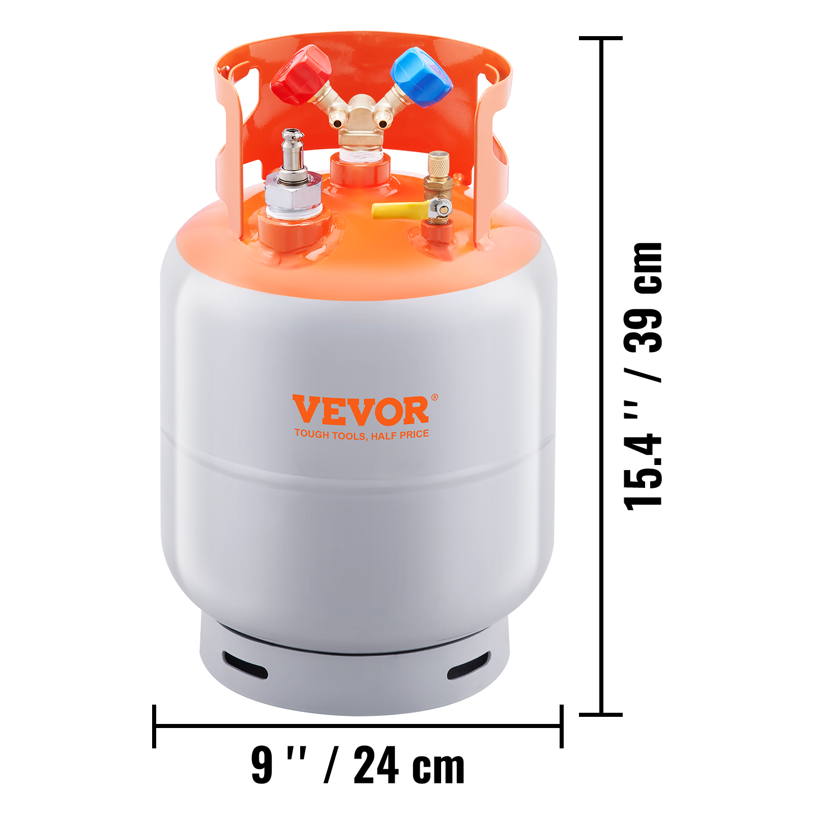 VEVOR Refrigerant Recovery Tank with Float Switch - 30 lb. Capacity ac ...