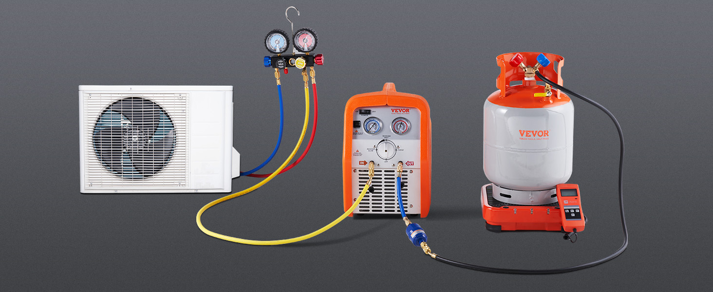 VEVOR Refrigerant Recovery Tank, 50 LBS Capacity, 400 psi Portable ...