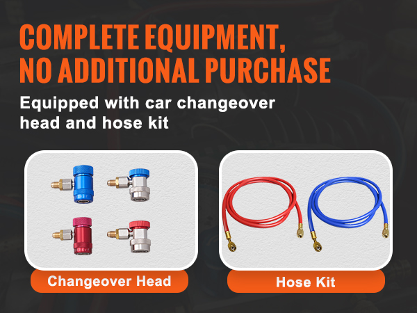 VEVOR Fully Automatic Refrigerant Recovery Machine - Dual Cylinder AC ...