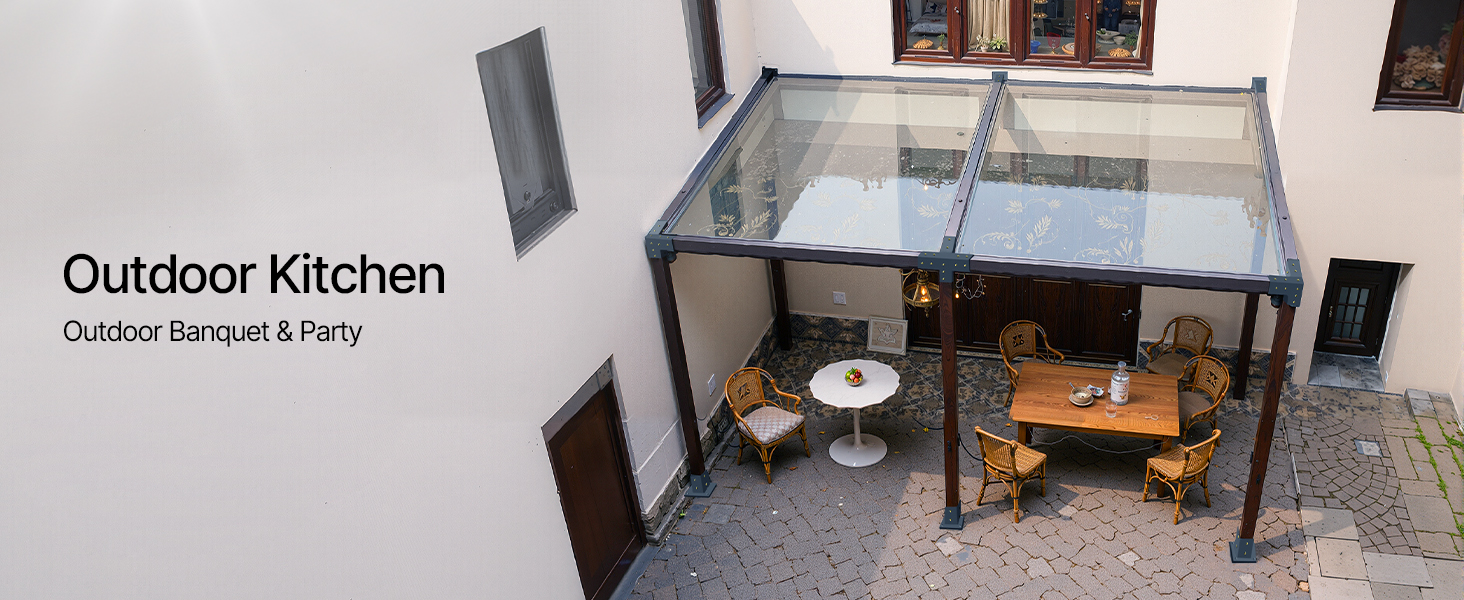 VEVOR Kit Staffe per Pergola, Staffa Inclinata a 4 Vie, per Travi in ...