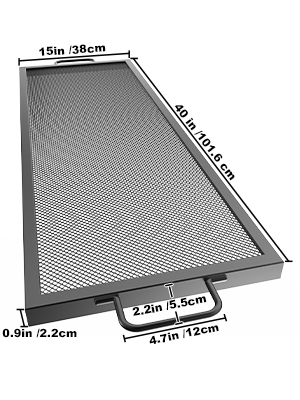 VEVOR Rectangle Cooking Grate Fire Pit Grill 40x15-inch Fire Pit ...