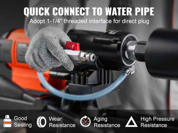 Wet Drilling Core Rig Handheld Diamond Core Drill Machine - 1500W ...