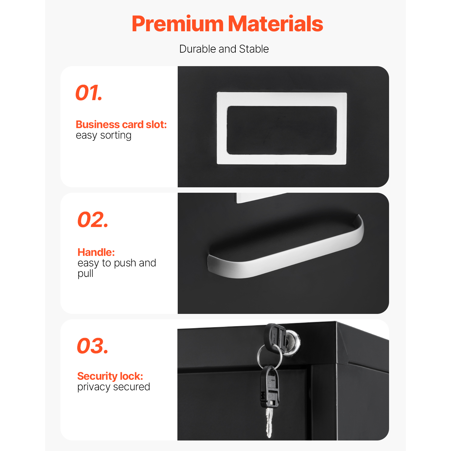 Mophorn 4-Drawer Metal File Cabinet with Lock, Vertical Filing Storage ...