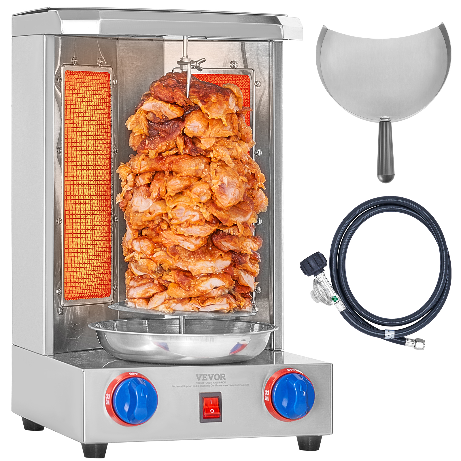 Stainless Steel Shawarma Grill/Gas Machine Vertical Gyro/2 Burner Gyro ...