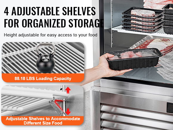 VEVOR Commercial Freezer 19.32 Cu.ft, Reach In 27" W Upright Freezer ...