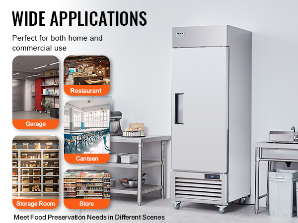 VEVOR Commercial Freezer 19.32 Cu.ft, Reach In 27" W Upright Freezer ...