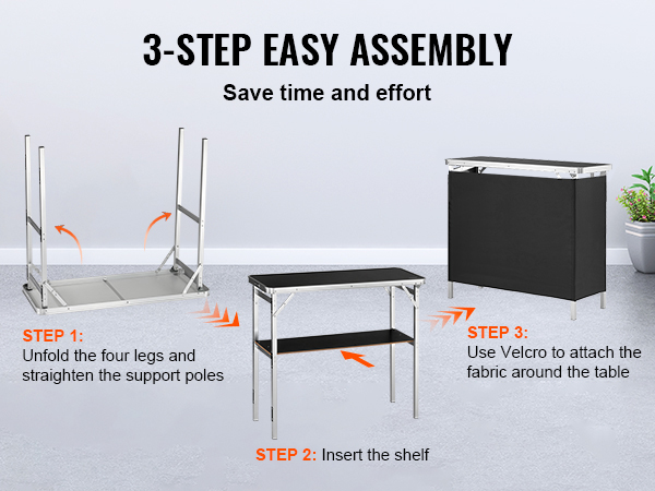 VEVOR Portable Tradeshow Podium Table, 38.39" x 15.16" x 34.25 ...