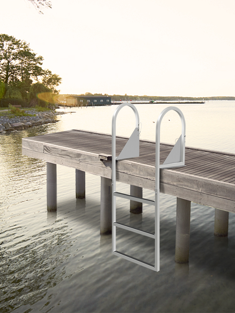 VEVOR Dock Ladders Flip Up, Dock Ladder with Rubber Mat, Swim Ladder ...