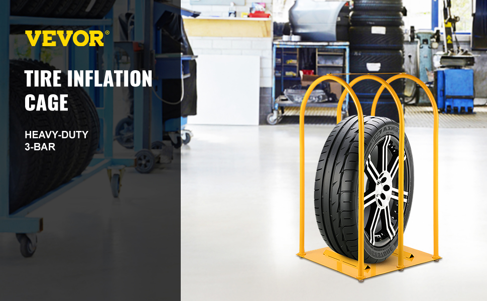 Tire Inflation Cage Tire Cage, 3-bar Car Tire Inflation Tool With A ...