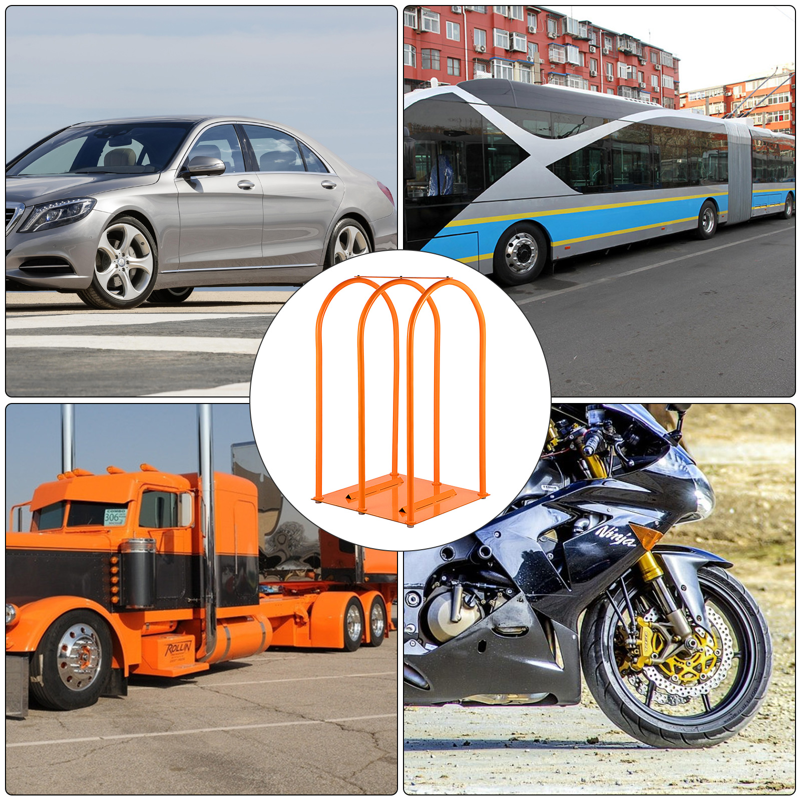 VEVOR Tire Inflation Cage 3-Bar Tire Cage, Portable Tire Cage, Heavy ...