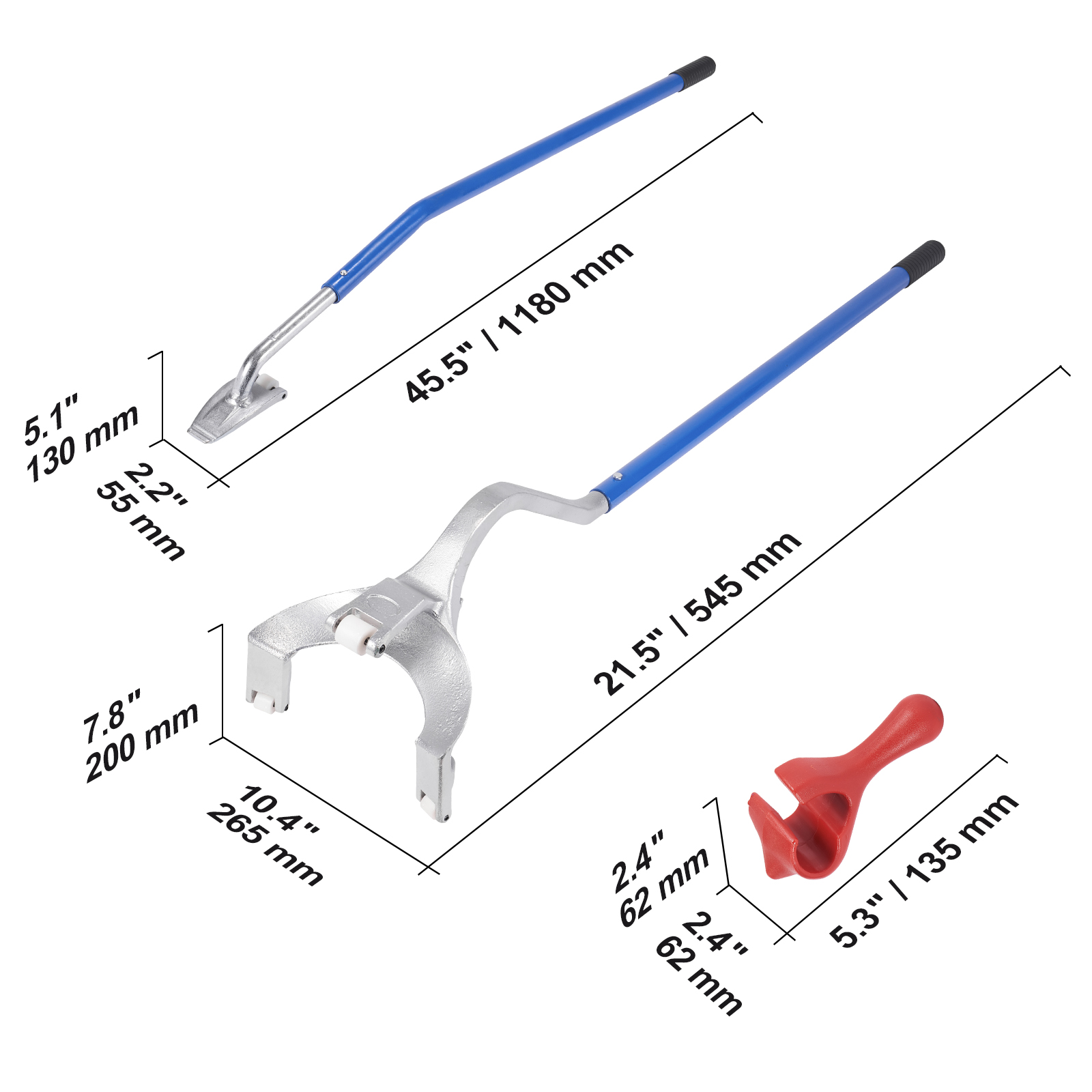 VEVOR Tire Mount Demount Tool, 571-622 mm Manual Steel Tire Changer ...