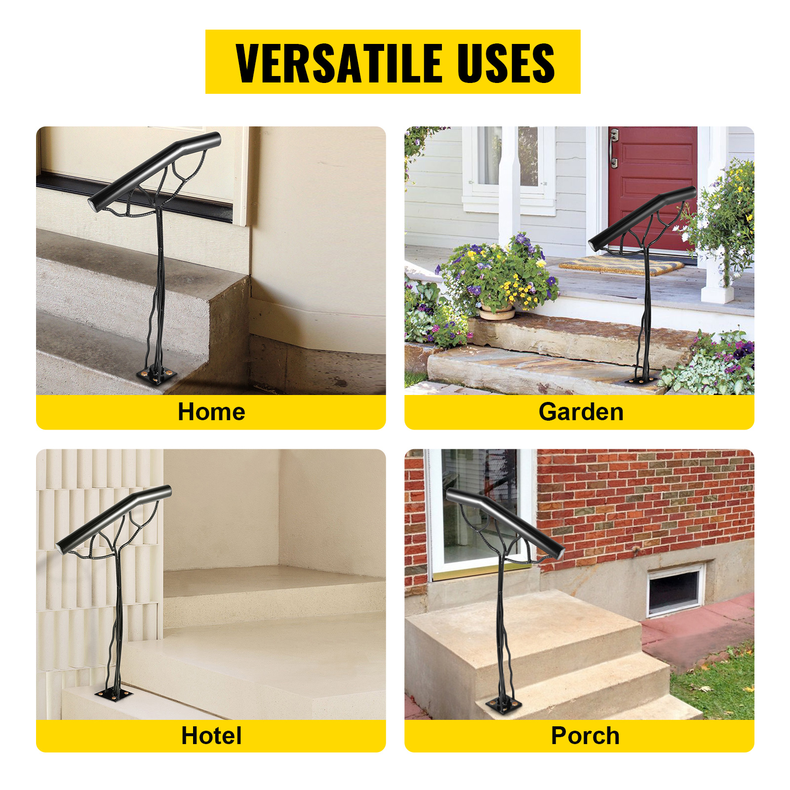 Home & Hobby porch Grab Rail for 1 or 2 Steps Grabrail Handrail wrought ...