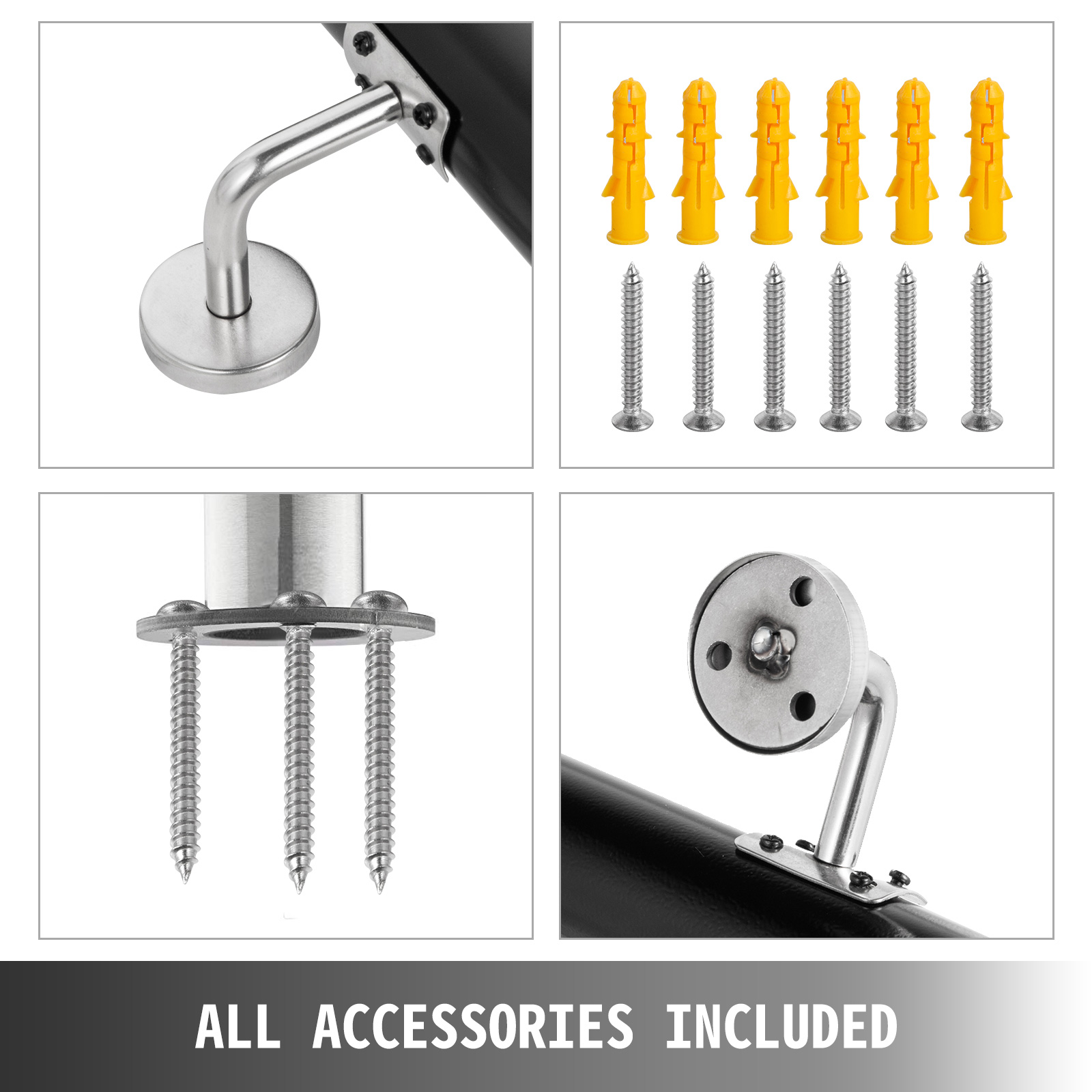 Stair Handrail Stair Rail Aluminum Indoor Handrail For Stairs 4ft ...