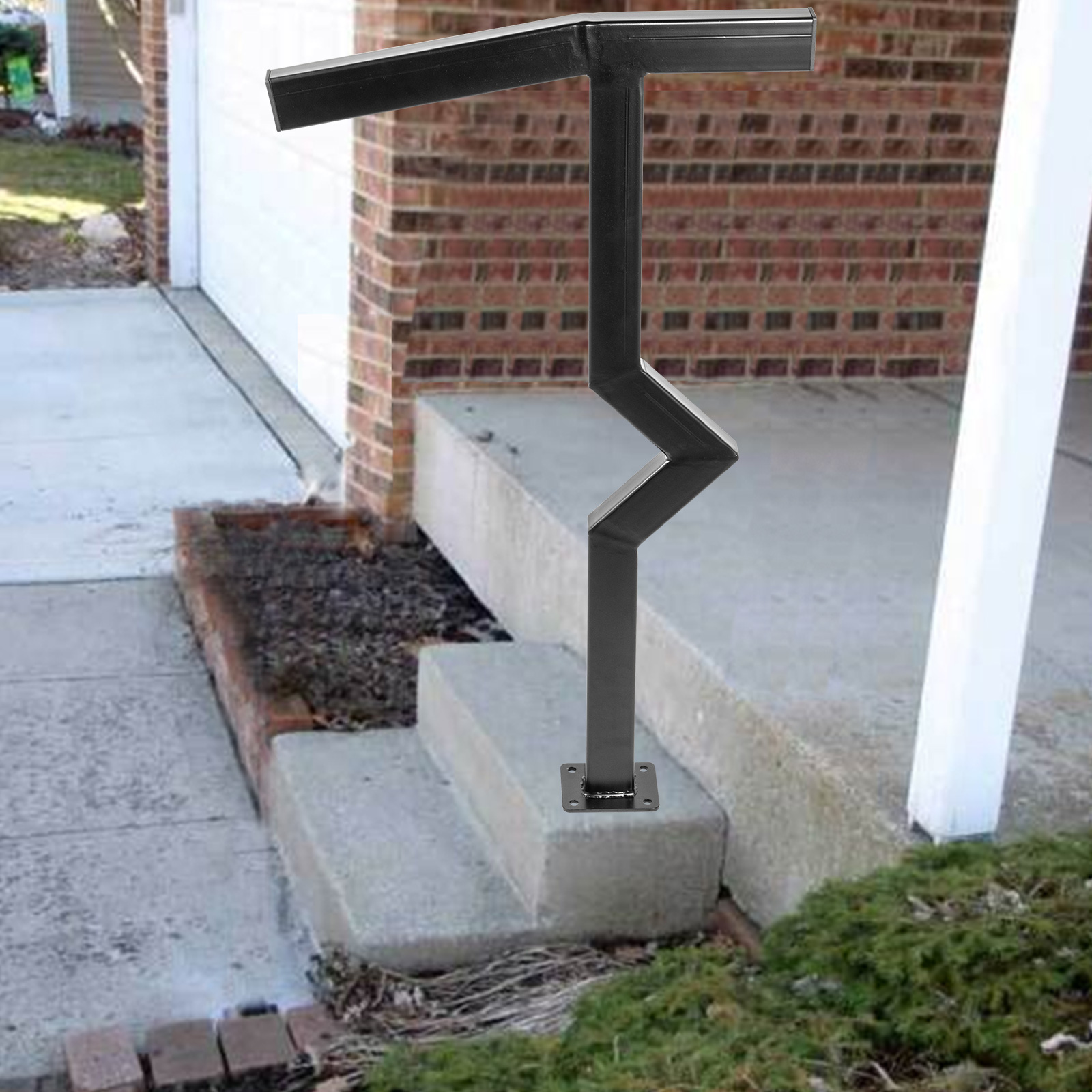 VEVOR VEVOR Outdoor Stair Railing Step Handrail Steel Rail for Outdoor ...