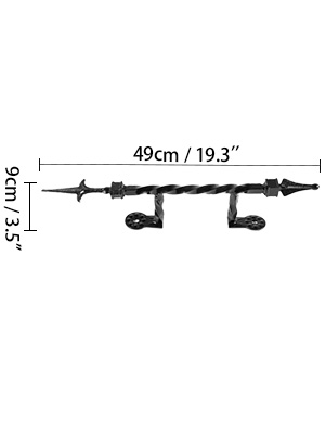 VEVOR Wrought Iron Handrail Wall Mounted Hand Railing, Black | VEVOR US