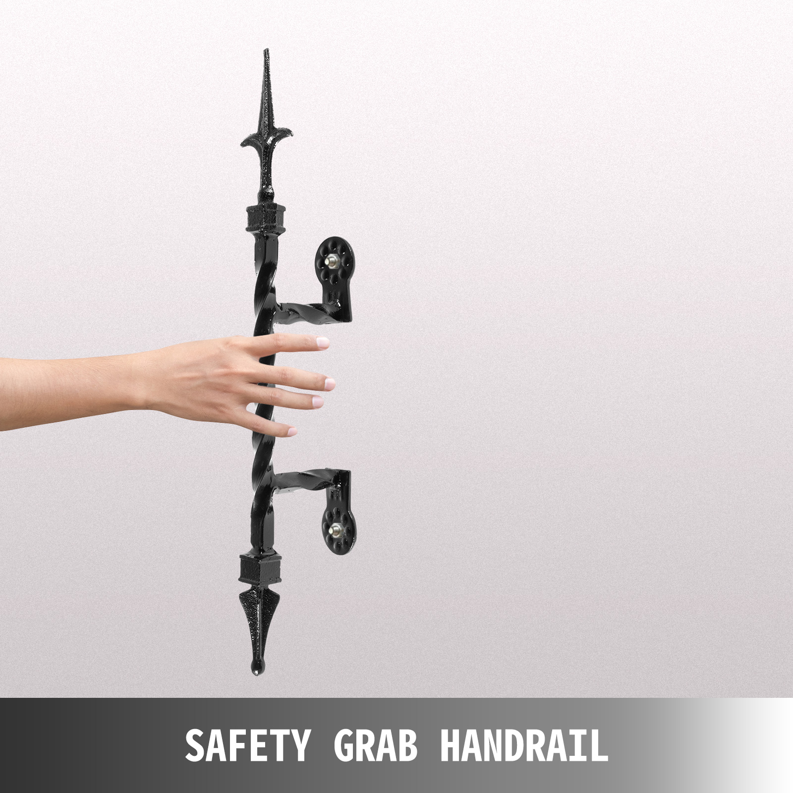 VEVOR Wrought Iron Handrail Wall Mounted Hand Railing, Black | VEVOR US