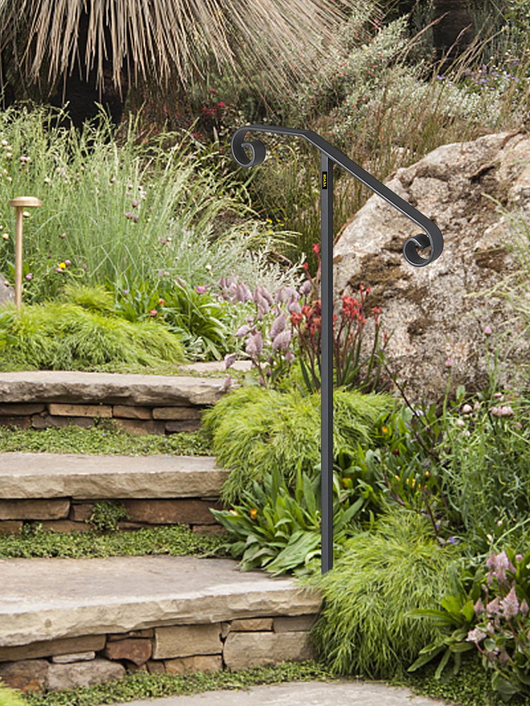 Single Post Handrail In-ground Single Post Handrail Fit 1 or 2 Steps ...