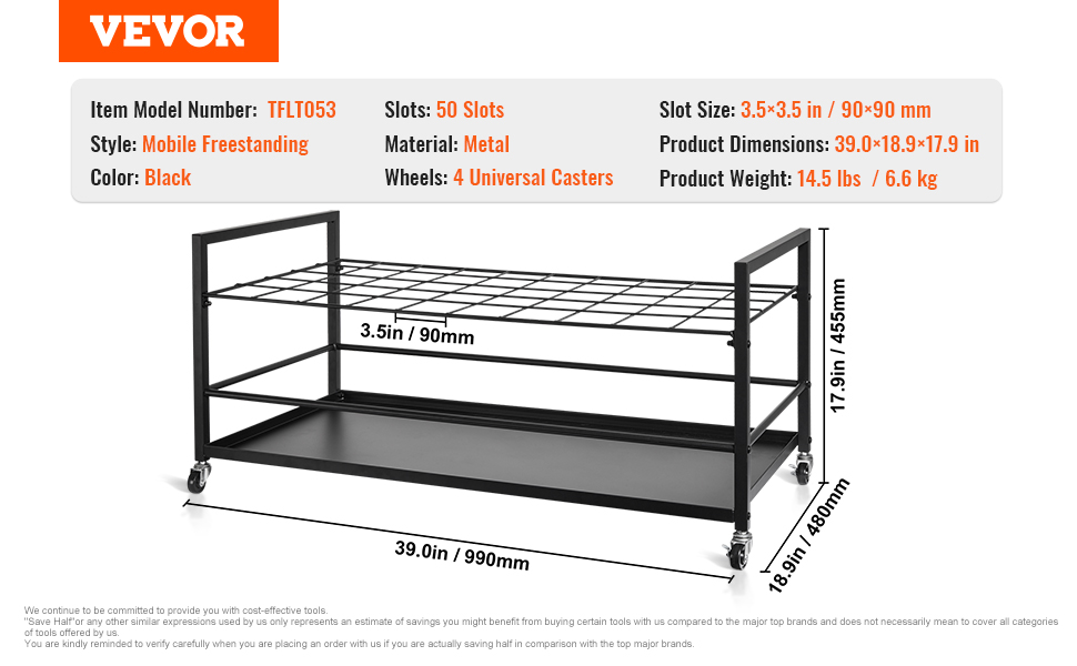VEVOR Blueprint Storage Rack 50 Slots Mobile Roll File Holder for ...