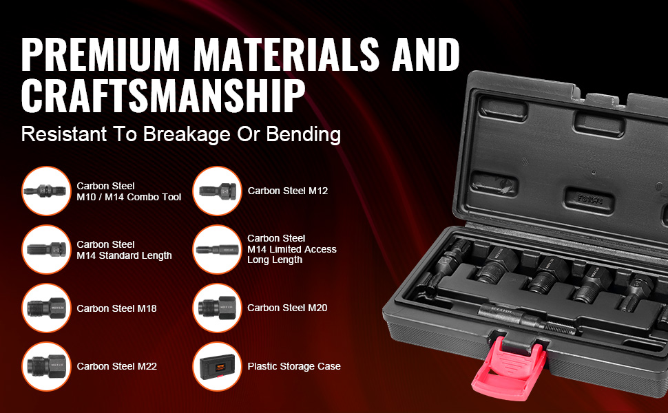 VEVOR 7PCS Thread Chaser Set Metric Thread Restorer Tool Automotive ...