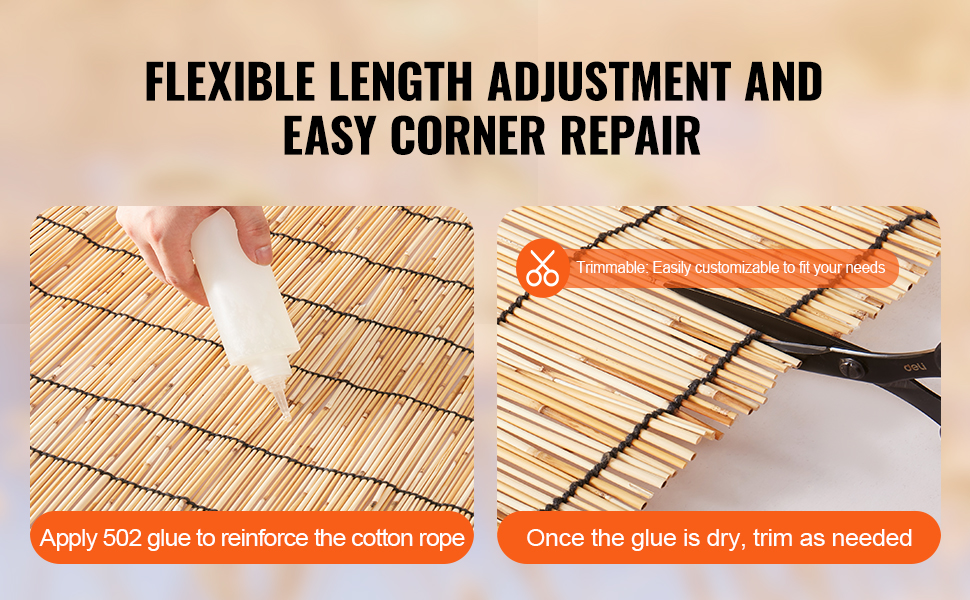 VEVOR 2-Pack Reed Fence Landscaping Privacy Blind Fencing Screen 16.4 ...