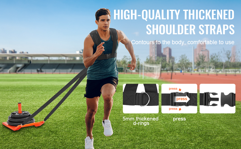 VEVOR Weight Training Pull Sled, Fitness Strength Speed Training Sled ...