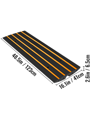 VEVOR Driveway Curb Ramp, 2 Pack 1 Channel Curb Bridge, 22046 Lbs ...