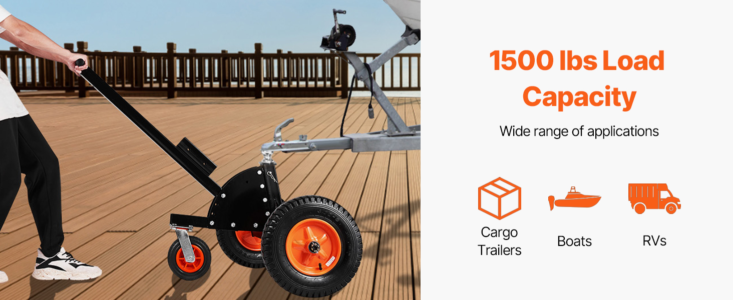 VEVOR Trailer Dolly, 1500lbs Tongue Weight Capacity, 2 in 1 Trailer ...