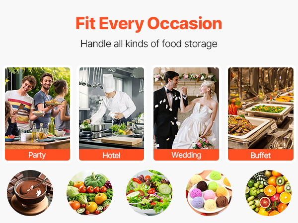 Countertop Food Serving Display Container 5 Pan Condiment Dispenser ...