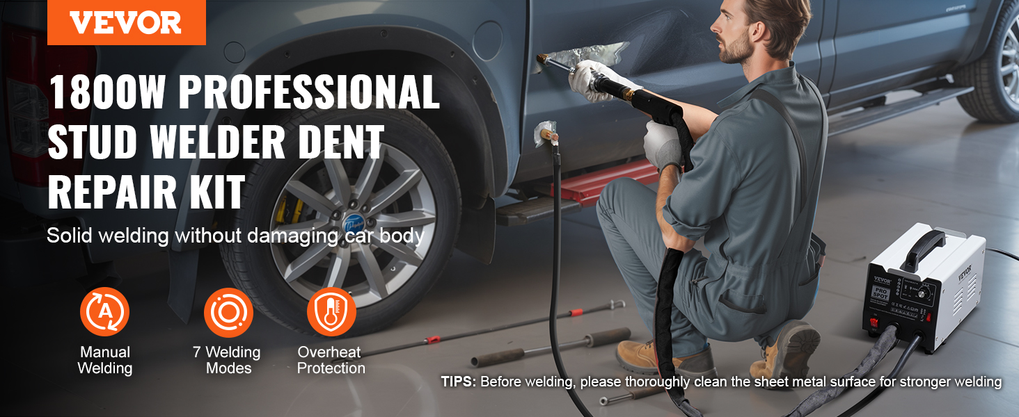 VEVOR Stud Welder -lompakorjaussarja Pistehitsauslompavedinkone, jossa ...